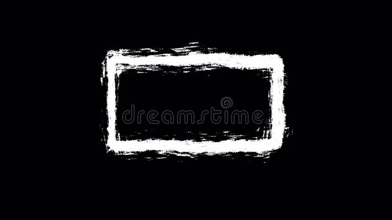 Grunge Animated Elements of Rectangle, Check Mark, Oval with Drawing ...