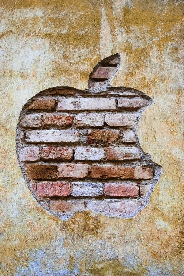 Grunge apple logo editorial stock image. Image of itunes - 24097309