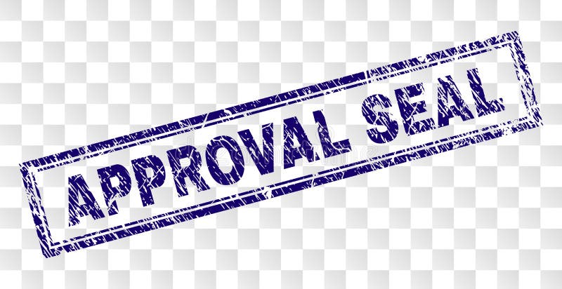 Grunge APPROVAL SEAL Rectangle Stamp Stock Vector - Illustration of ...