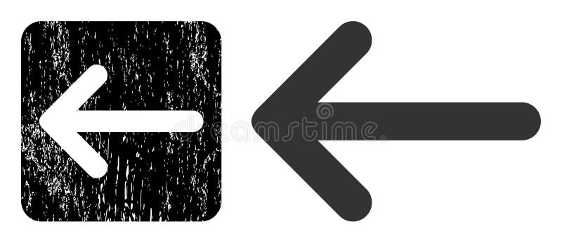 Grunge Arrow Left Subtracted Stamp Stock Vector - Illustration of stamp ...