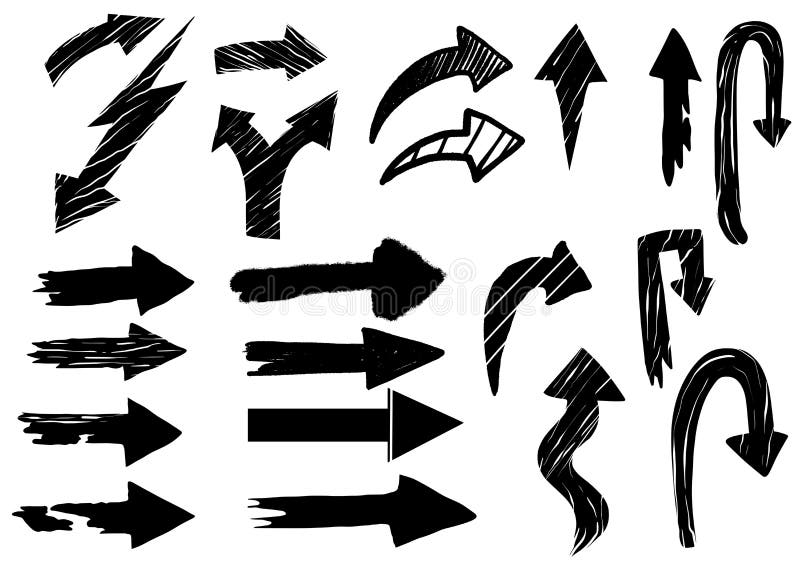 Grunge Arrow Vector. Grunge Arrow Brush.grunge Arrow Paint Stock Vector ...