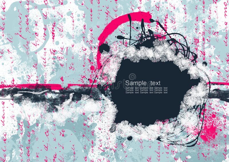 Grunge Art Textured Abstract Digital Background Stock Illustration ...