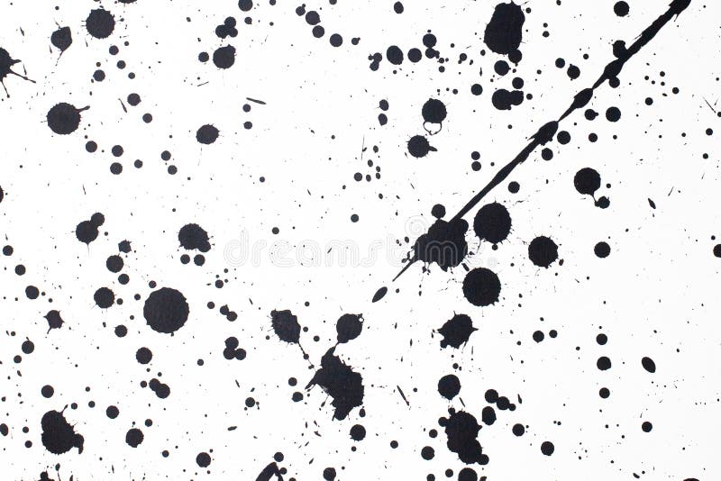 Drop Artistic Black Ink Paint Drip Pattern Texture Splash White ...