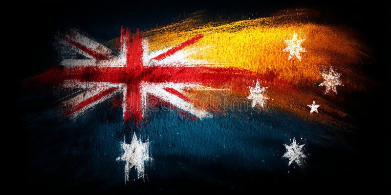 Grunge Australian Flag Background Textured and Artistic Representation ...