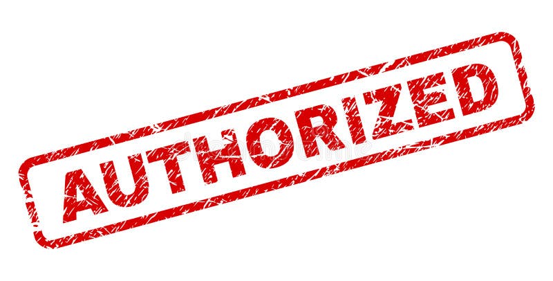 Grunge AUTHORIZED Rounded Rectangle Stamp Stock Vector - Illustration ...