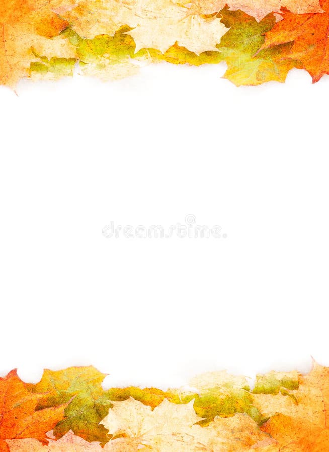 Autumn Leaf Frame A4 stock image. Image of white, fall - 21639491