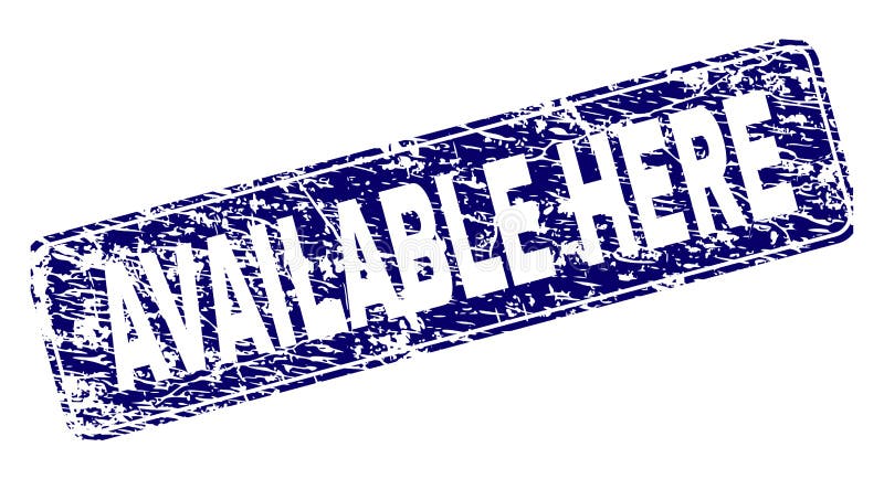 Grunge AVAILABLE HERE Framed Rounded Rectangle Stamp Stock Vector ...