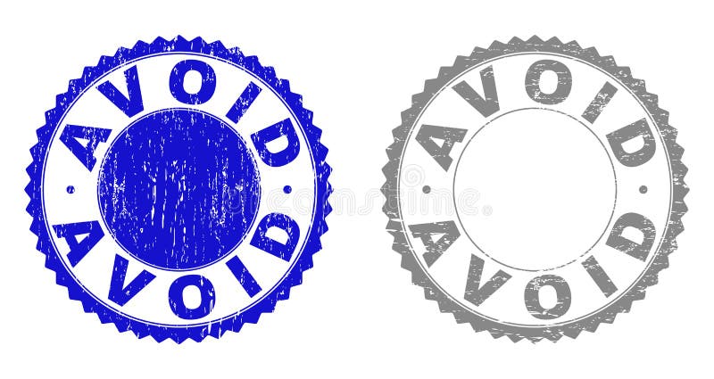 Textured AVOID Grunge Stamps Stock Vector - Illustration of avoid ...
