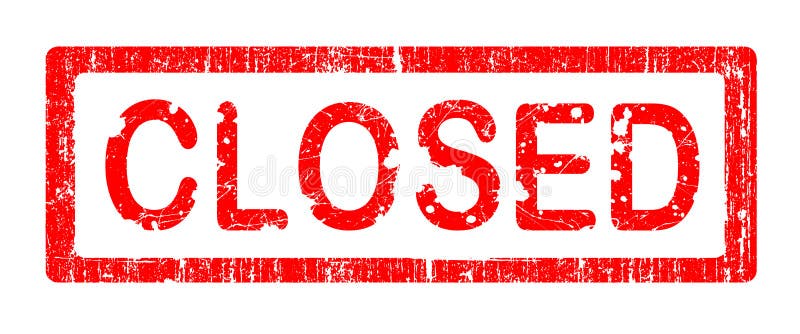 Grunge Büro-Stempel - GESCHLOSSEN Stock Abbildung - Illustration von ...