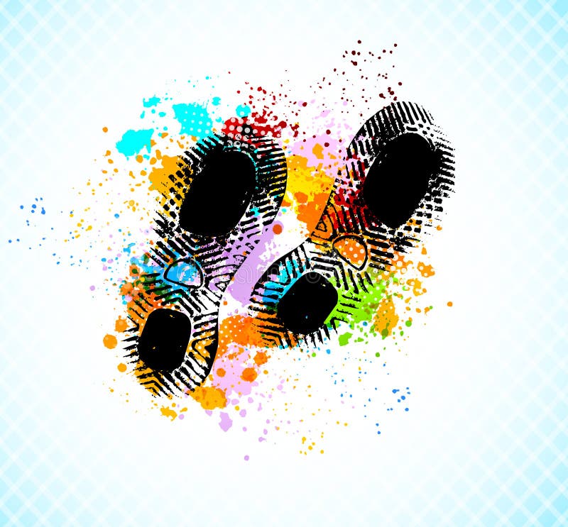 Splash Shoe Print Stock Illustrations – 65 Splash Shoe Print Stock ...