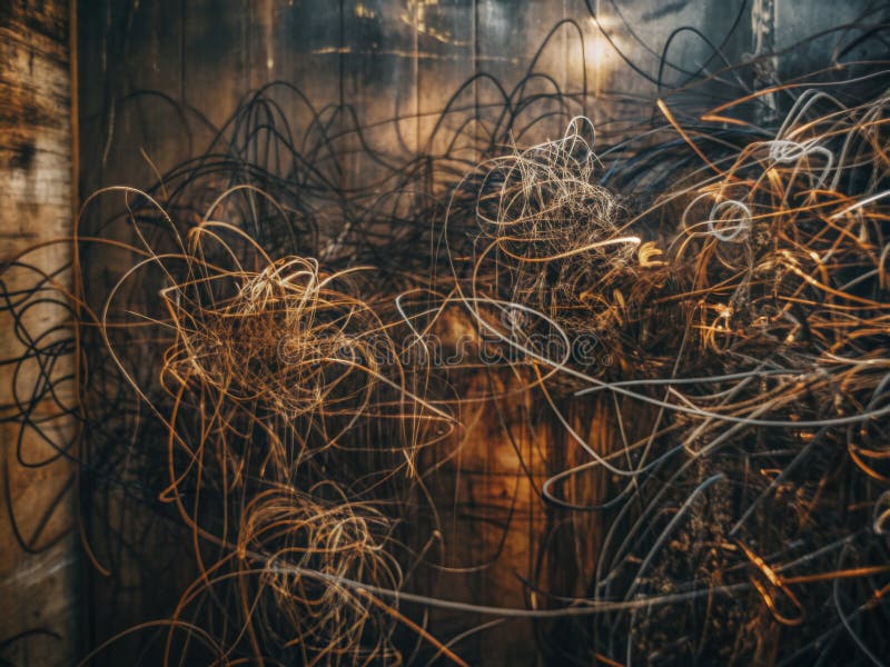 Grunge Background With An Abstract Scribble Pattern Creating A Chaotic And Expressive Effect