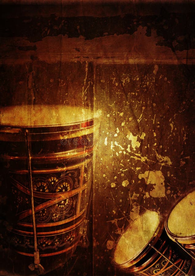 Grunge background bongo stock illustration. Illustration of banner ...