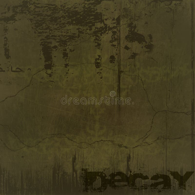 Grunge Background with Decay Text Stock Illustration - Illustration of ...