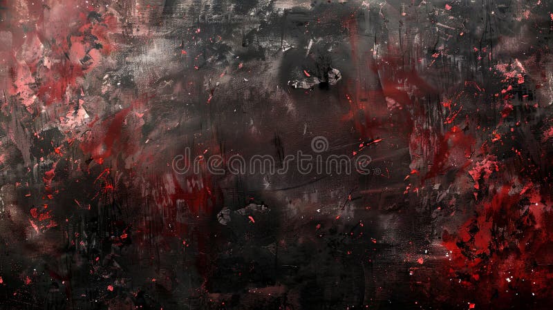 Grunge Background Featuring a Dark, Moody Texture with Splatters of Red ...