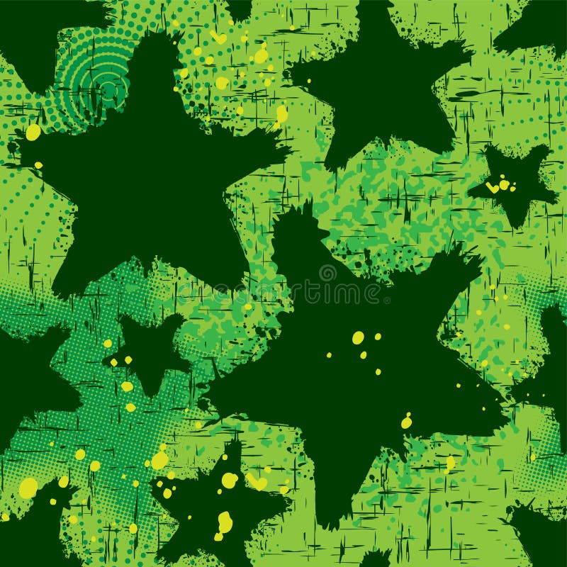 Green Emo Seamless Pattern with Circles Stock Vector - Illustration of ...