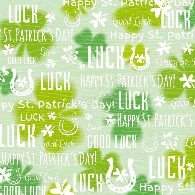 Background for St. Patricks Day with Many Shamrock Stock Vector ...