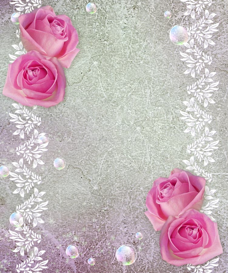 Pink and White Background with Lace Stock Vector - Illustration of card ...