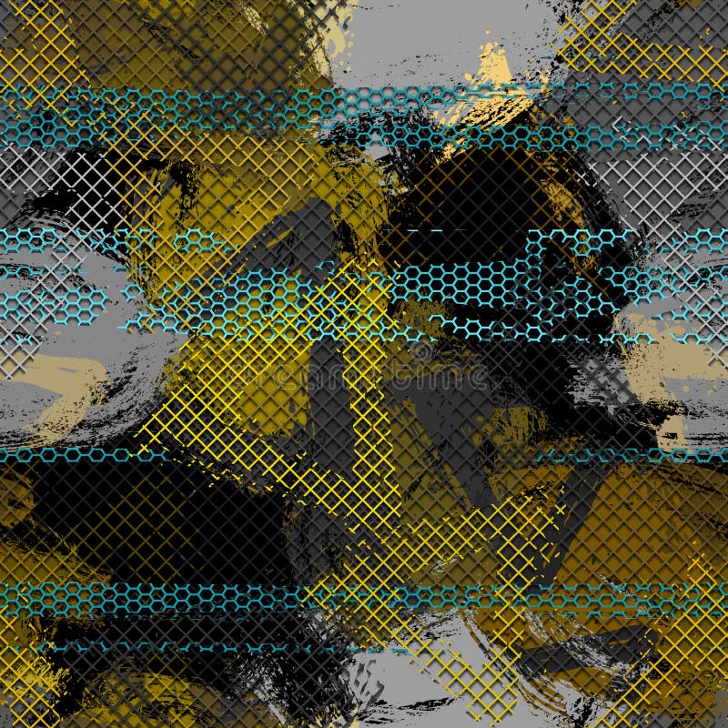 Grunge Background Seamless Texture with Grid Relief , 3d Illustration ...