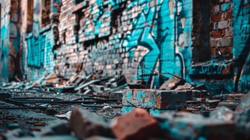 Grunge Background Showcasing a Decaying, Abandoned Urban Structure with ...