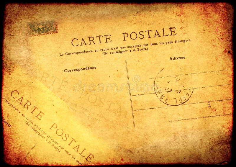 Grunge Background with Texture Old Paper and Vintage Post Card Stock ...