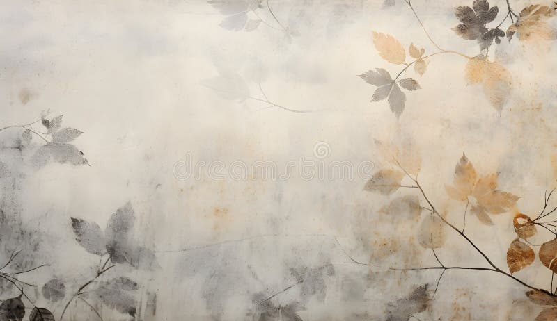 Grunge Background with Vintage Leaf Texture Stock Illustration ...