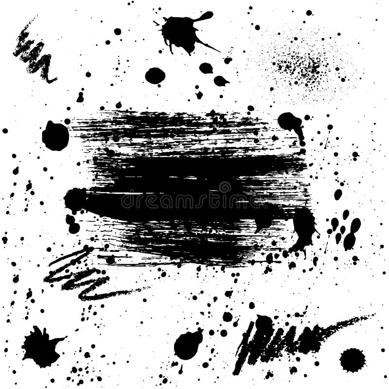 Vector Grunge Ink Splash Background Stock Vector - Illustration of ...