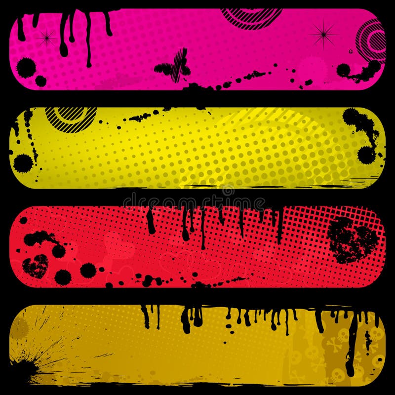 Grunge banners stock vector. Illustration of painted - 12117365