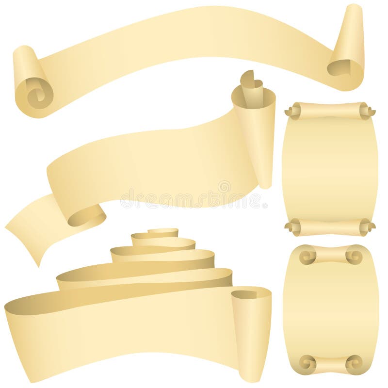 Old Paper Ripped Ribbon Banners Stock Vector - Illustration of ...