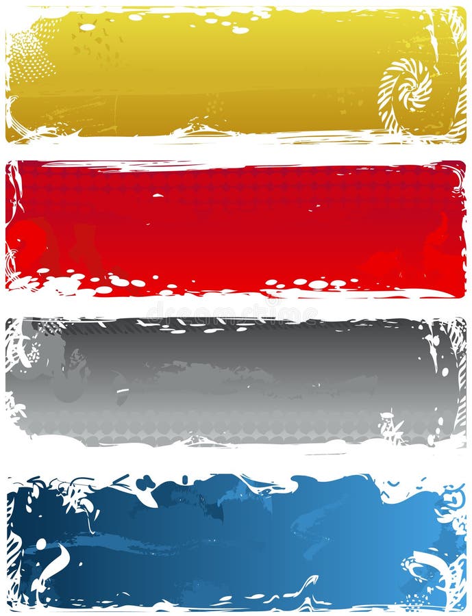 Grunge banners set stock illustration. Illustration of trendy - 8763083