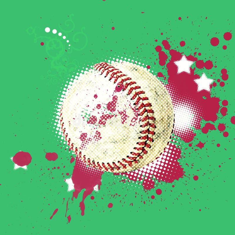 Grunge baseball stock illustration. Illustration of shape - 4869712