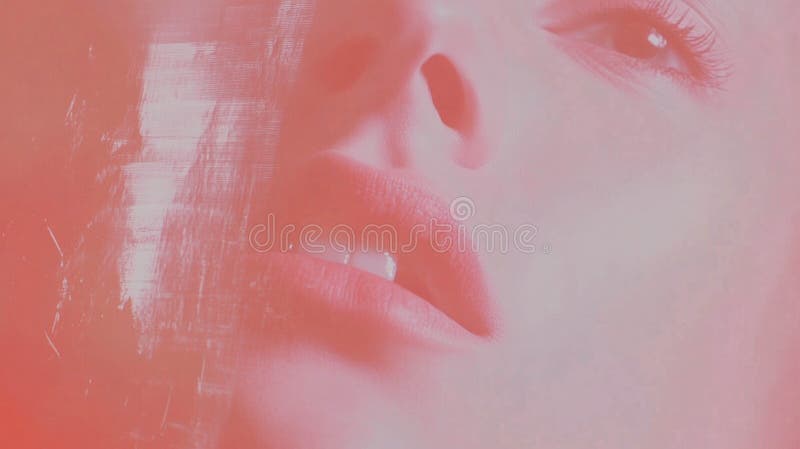 Grunge Beige Contrast Overlay Texture on Abstract Portrait Design Stock ...