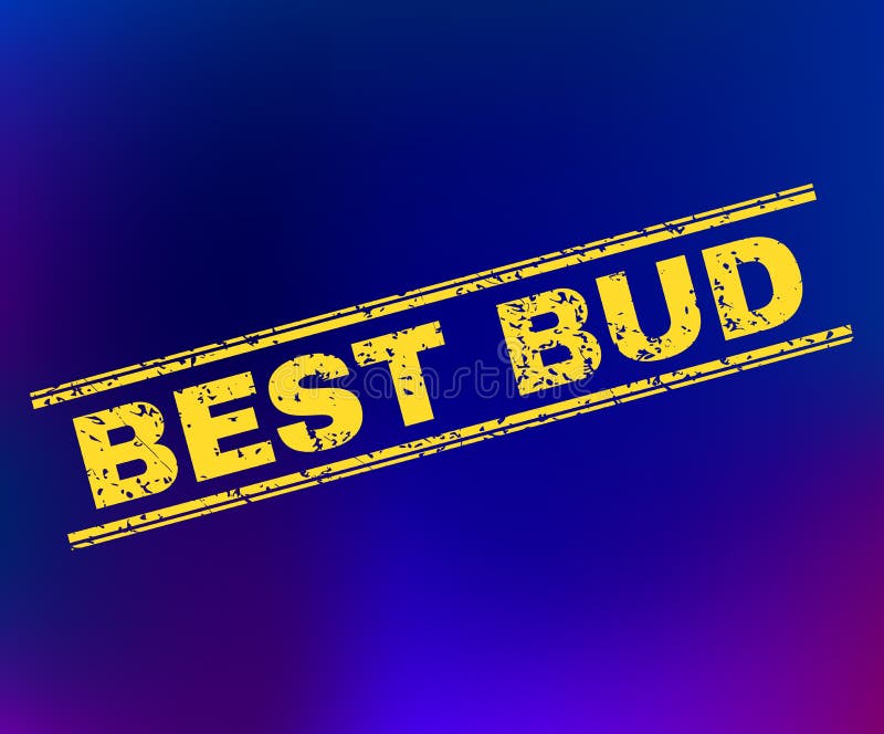 BEST BUD Scratched Stamp Seal on Gradient Background Stock Vector ...