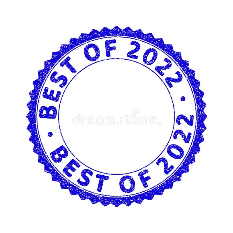 Grunge BEST of 2022 Textured Round Rosette Stamp Stock Vector ...