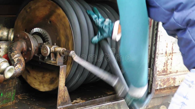 Fuel pump in station stock video. Video of filling, inflation - 249496183