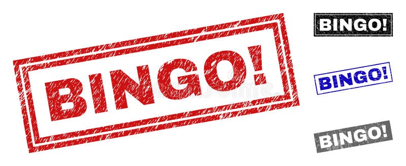 Grunge BINGO Textured Round Stamps Stock Vector - Illustration of blue ...