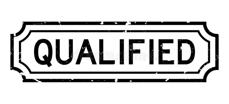 Qualified Square Grunge Rubber Stamp Stock Vector - Illustration of ...