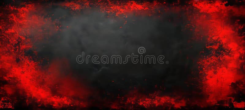 Grunge Black and Red Background with Distressed Border, Textured ...