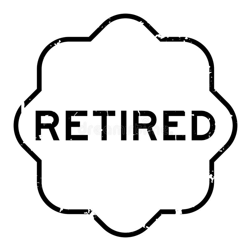 Grunge Red Retired Word Oval Rubber Stamp on White Background Stock ...