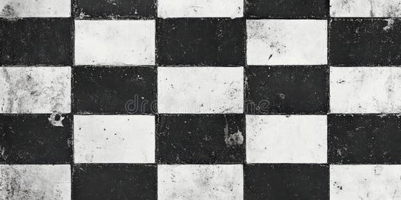 Grunge Black and White Checkerboard Pattern with Distressed Texture ...