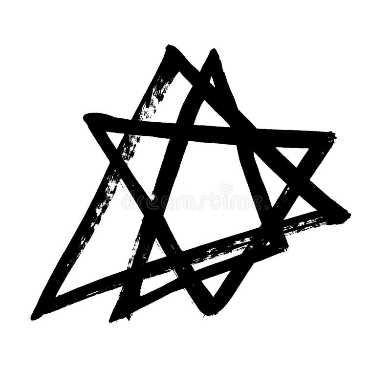 Grunge Black and White Frame with Distressed Borders. Textured Triangle ...