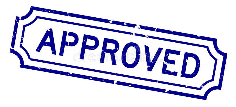Blue Approved Grunge Rubber Stamp Stock Vector - Illustration of ...