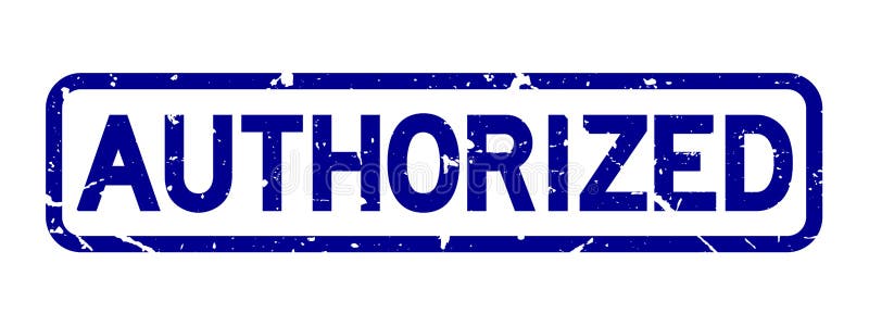 Authorized blue stamp stock vector. Illustration of blue - 119469023