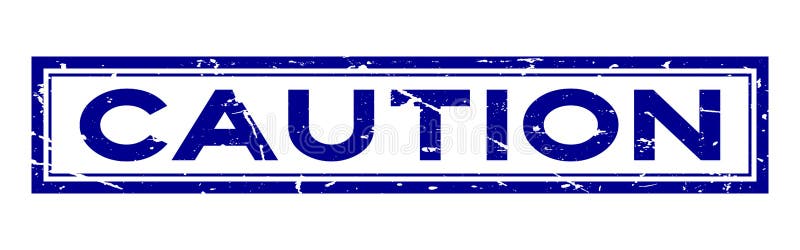 Grunge Red Caution Word Round with Star Icon Rubber Stamp on White ...