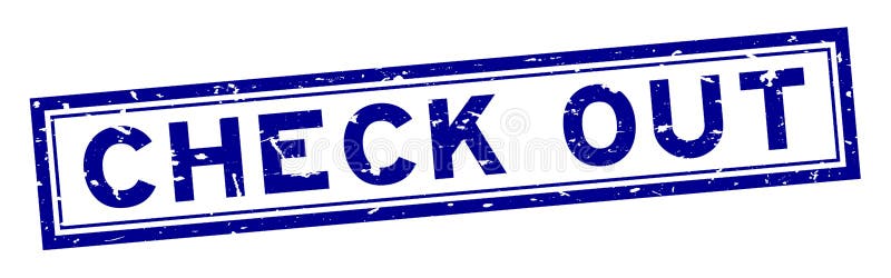 Grunge Red Check Out Word Round Rubber Stamp on White Background Stock ...