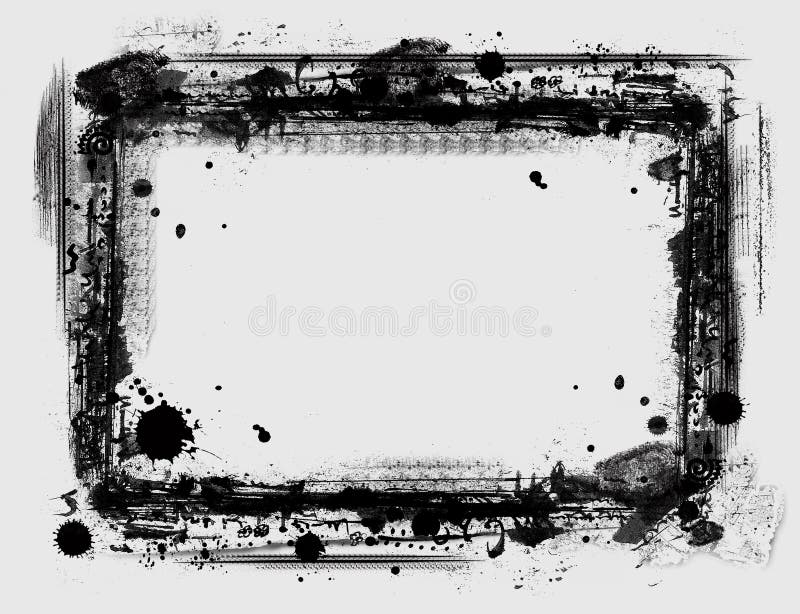 Floral Border with Blue Flowers Stock Illustration - Illustration of ...