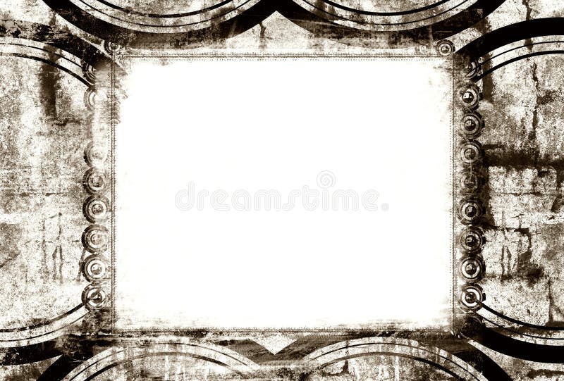 Grunge Border and Background Stock Illustration - Illustration of mess ...