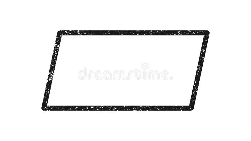 Grunge Border in Parallelogram Form Stock Vector - Illustration of ...