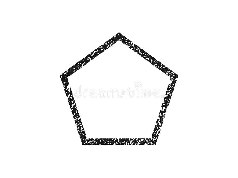 Grunge Border in Pentagon Form Stock Vector - Illustration of powder ...