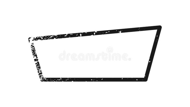 Grunge Border in Trapezoid Form Stock Vector - Illustration of abstract ...