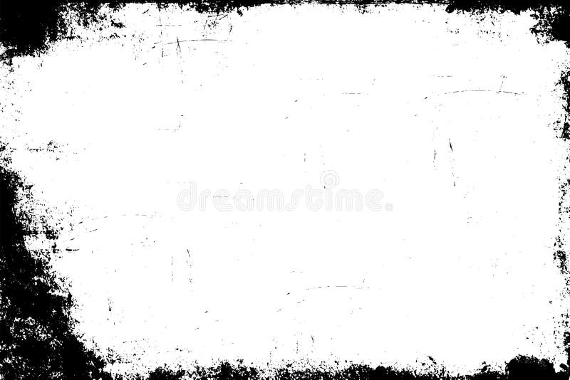 Grunge Border Vector Texture Background. Abstract Frame Overlay. Dirty ...